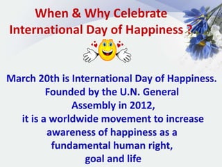 International day of Happiness | PPTX
