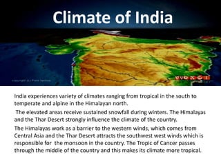 Indian Climatic Conditions and their impact on building design | PPTX