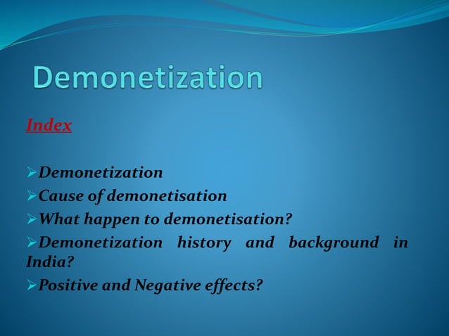 Demonetisation | PPT