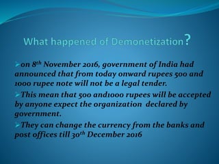 Demonetisation | PPT