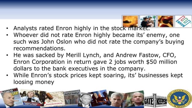 Enron Corporation - Corporate Failure | PPTX | Mergers and Acquisitions ...