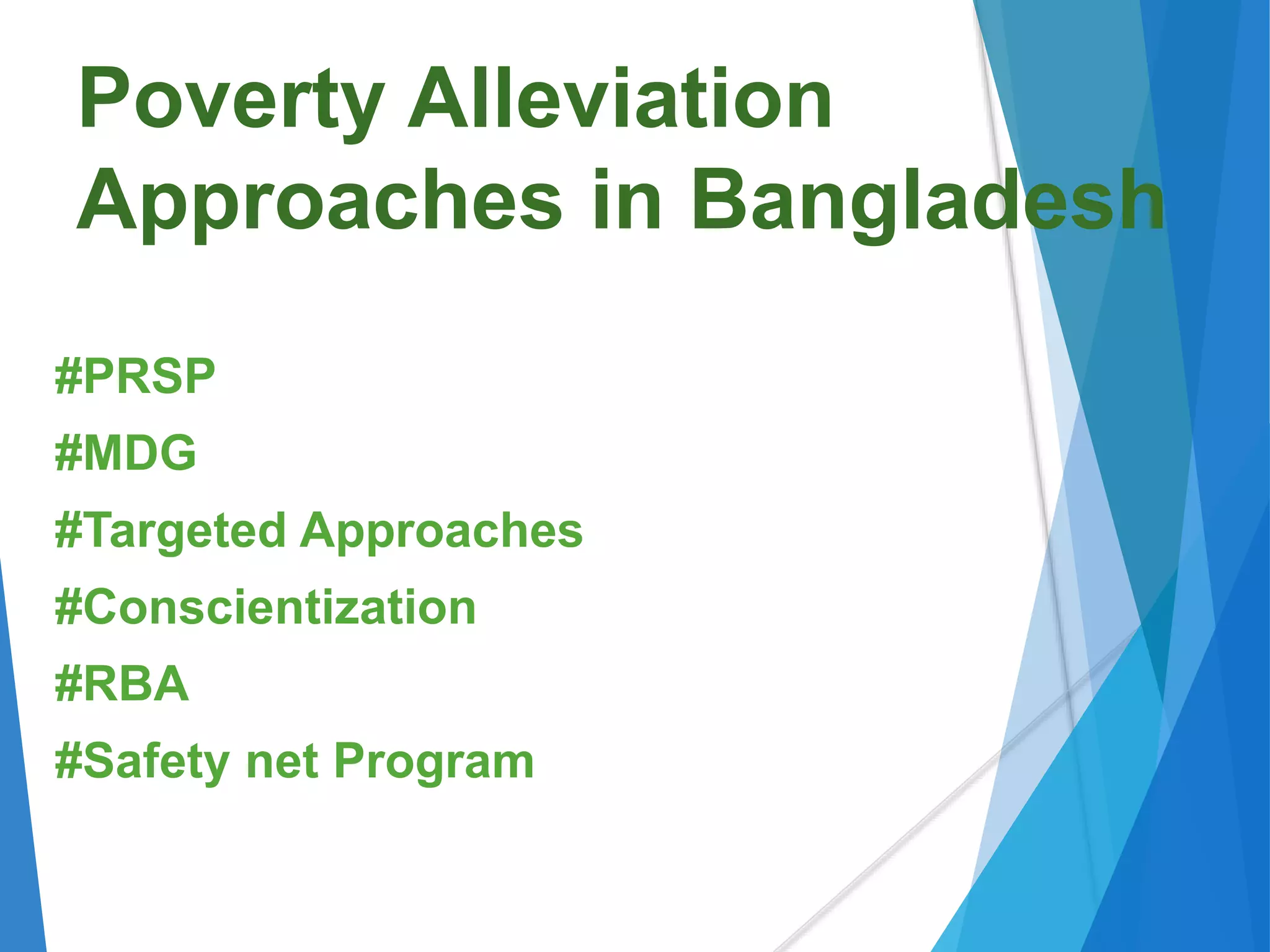 Poverty alleviation approaches in bd | PPT