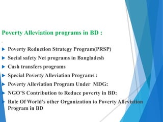 Poverty alleviation approaches in bd | PPT