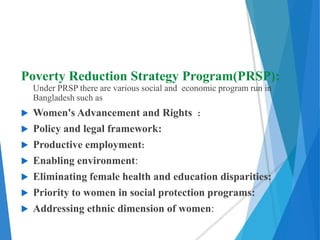 Poverty alleviation approaches in bd | PPTX