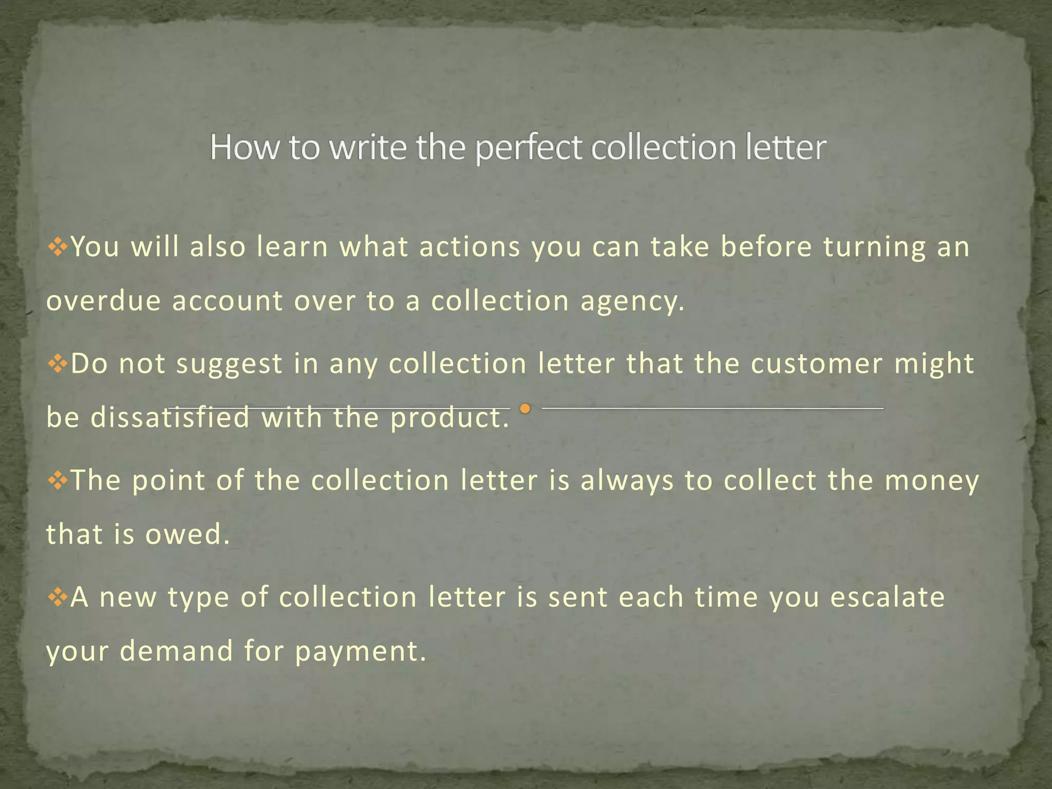 collection letter | PPTX