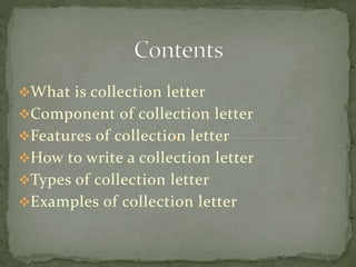 collection letter | PPT