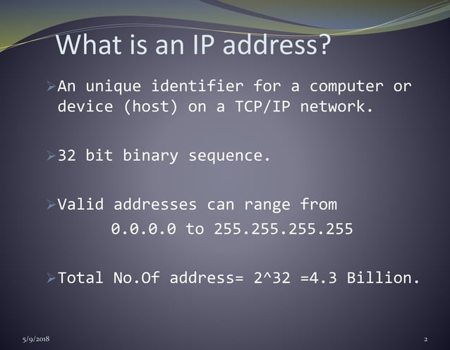 IP addressing seminar ppt | PPTX
