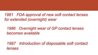 A HISTORY OF CONTACT LENSES | PPTX