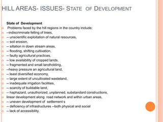 Promoting Sustainable Development of Hill Areas- Issues and Option | PPTX