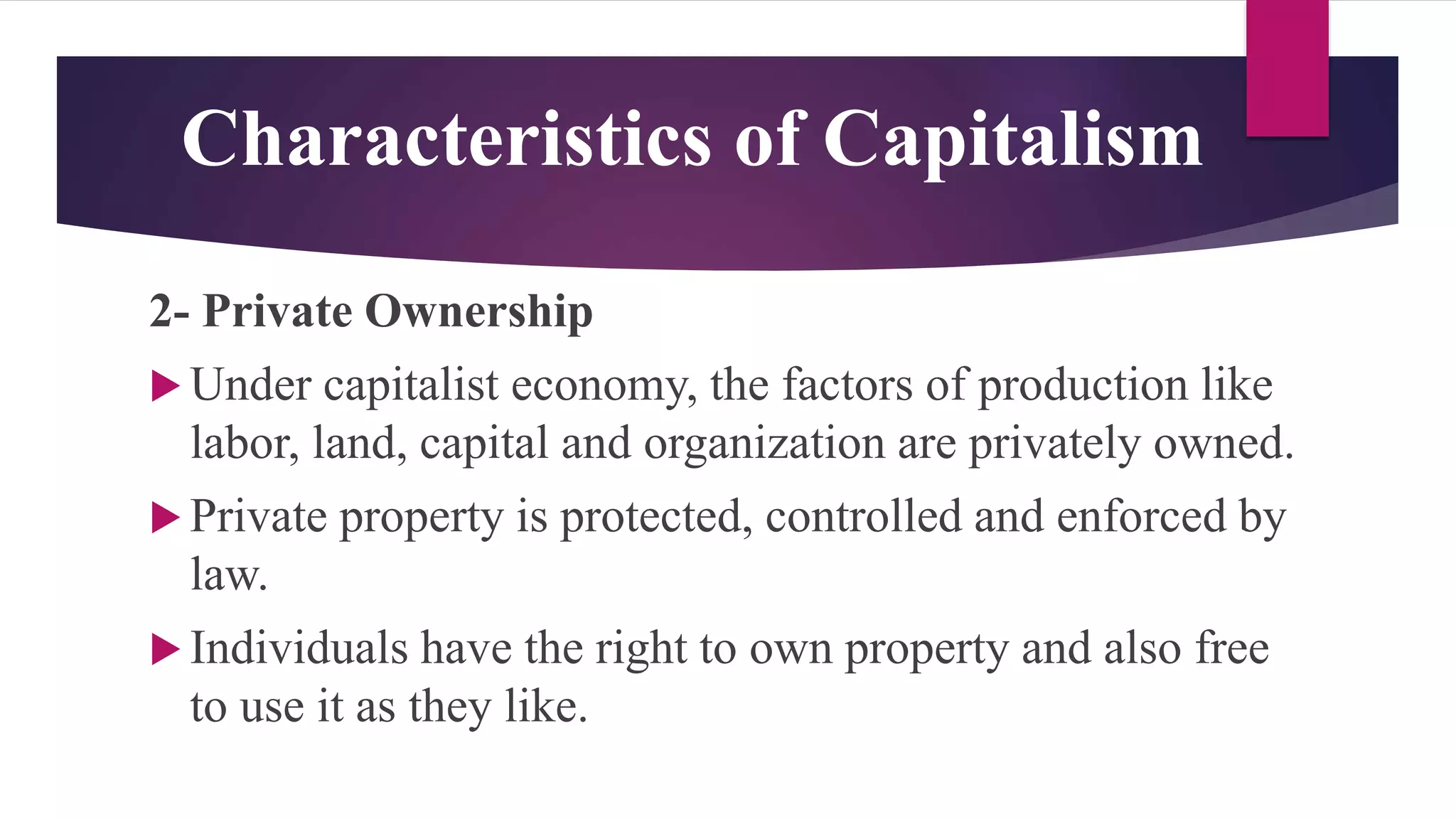Characteristics of Capitalism & Its Comparison with Islam | PPT