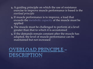 RESISTANCE EXERCISE FOR MUSCLE IMPAIRED PERFORMANCE | PPTX