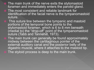 Applied surgical anatomy of facial nerve in oral and maxillofacial ...