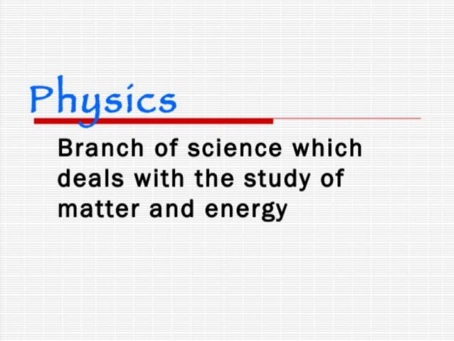 Introduction to Physics