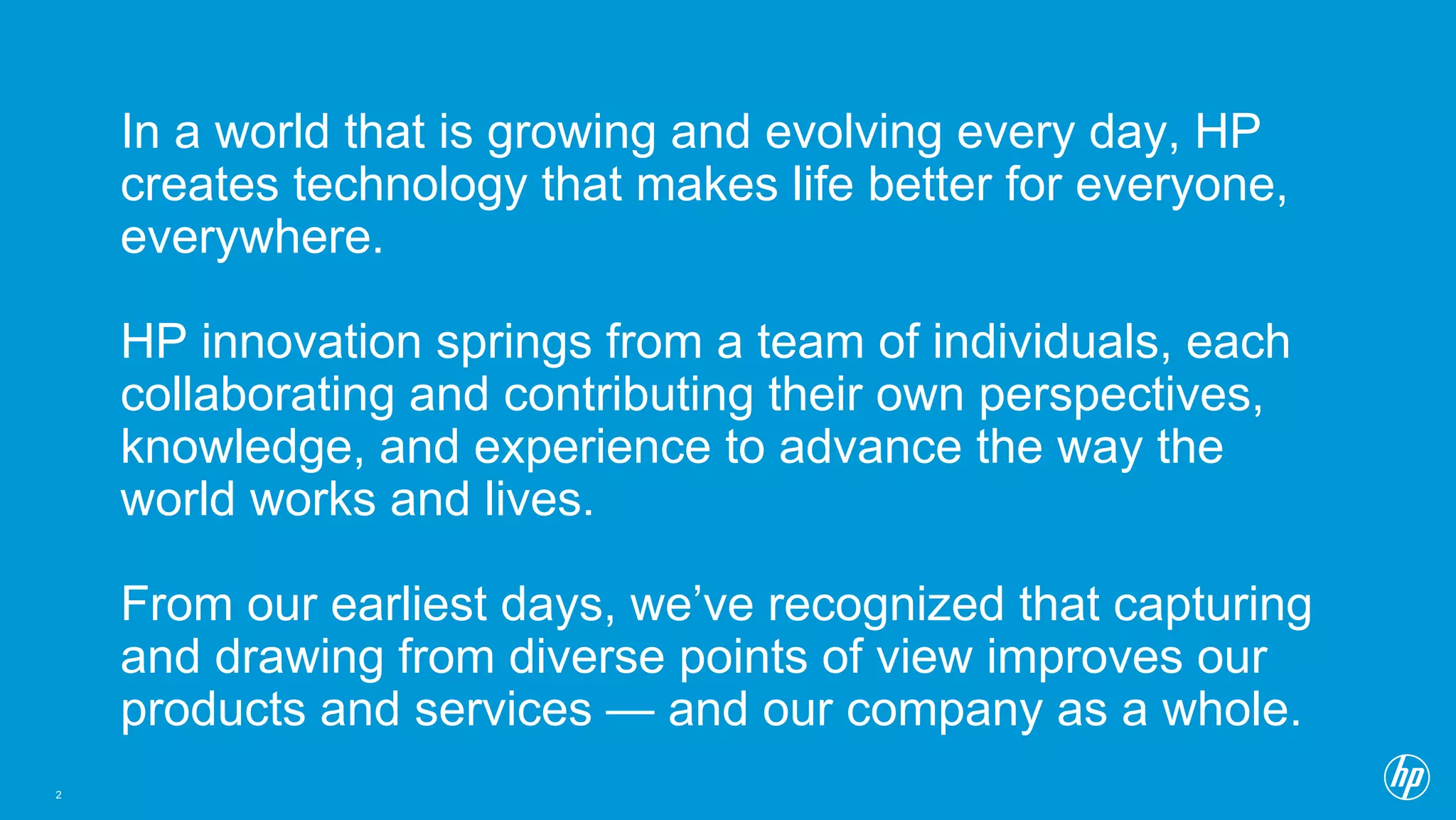 HP diversity and inclusion overview | PDF