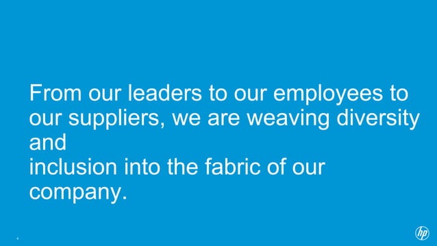 HP diversity and inclusion overview | PDF | Business | Business and Finance