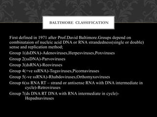 Viral groups casssifications | PPTX