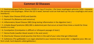 Gastro intestinal diseases( sample study of peptic ulcer) | PPTX
