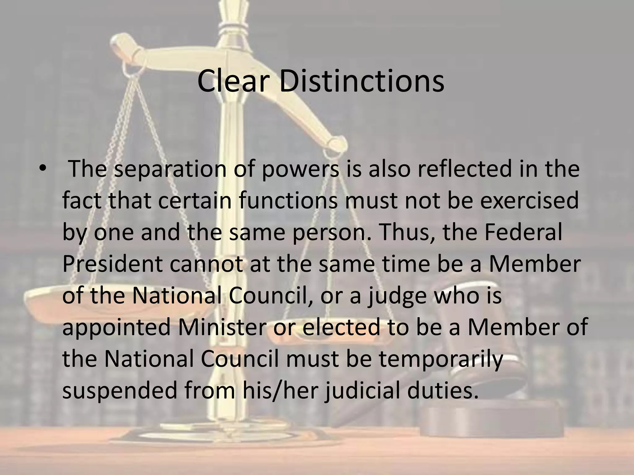 What is separation of powers and how is it ineffective in Pakistan? | PPTX