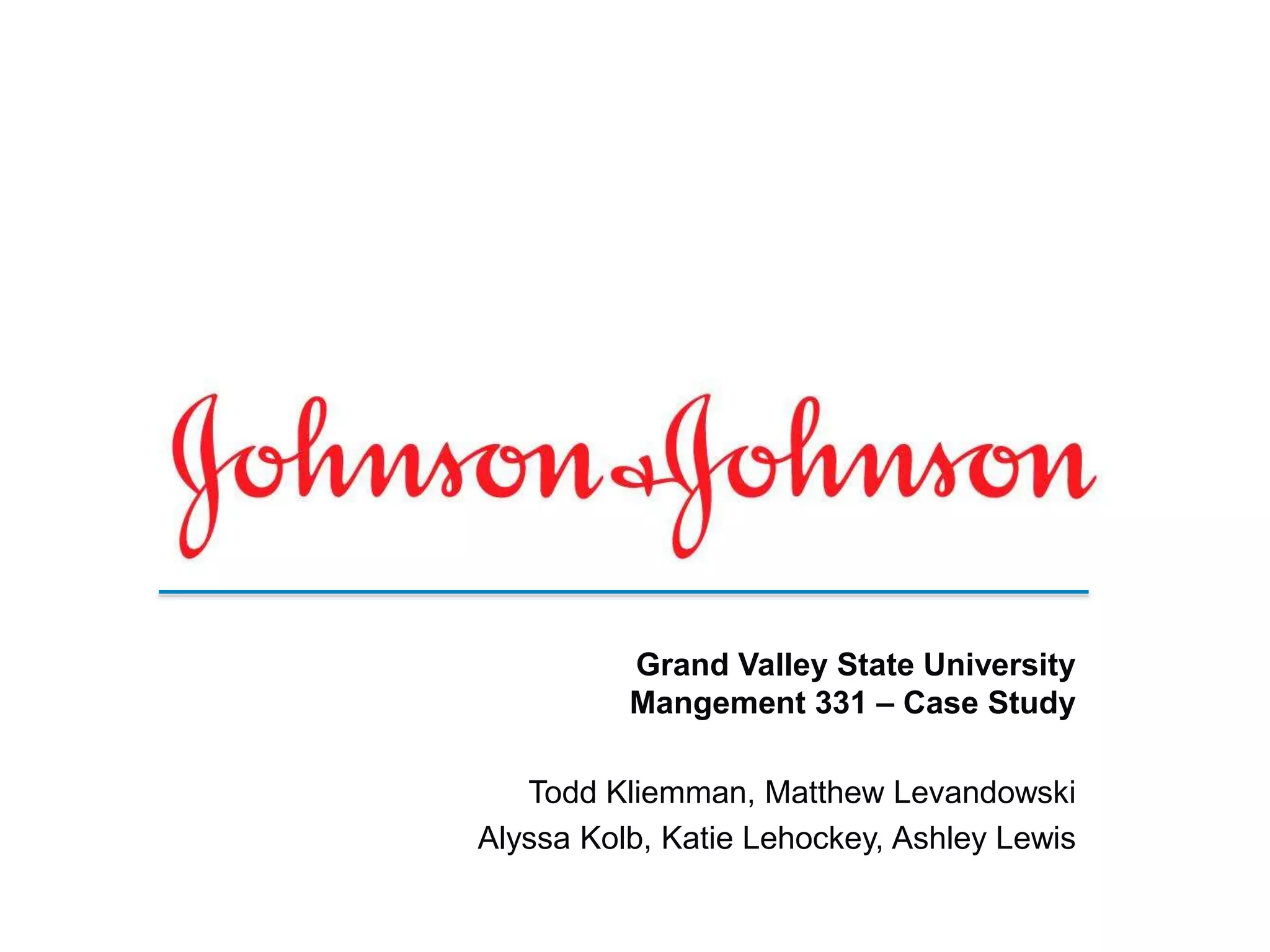 Johnson & Johnson Company Case Study | PPTX