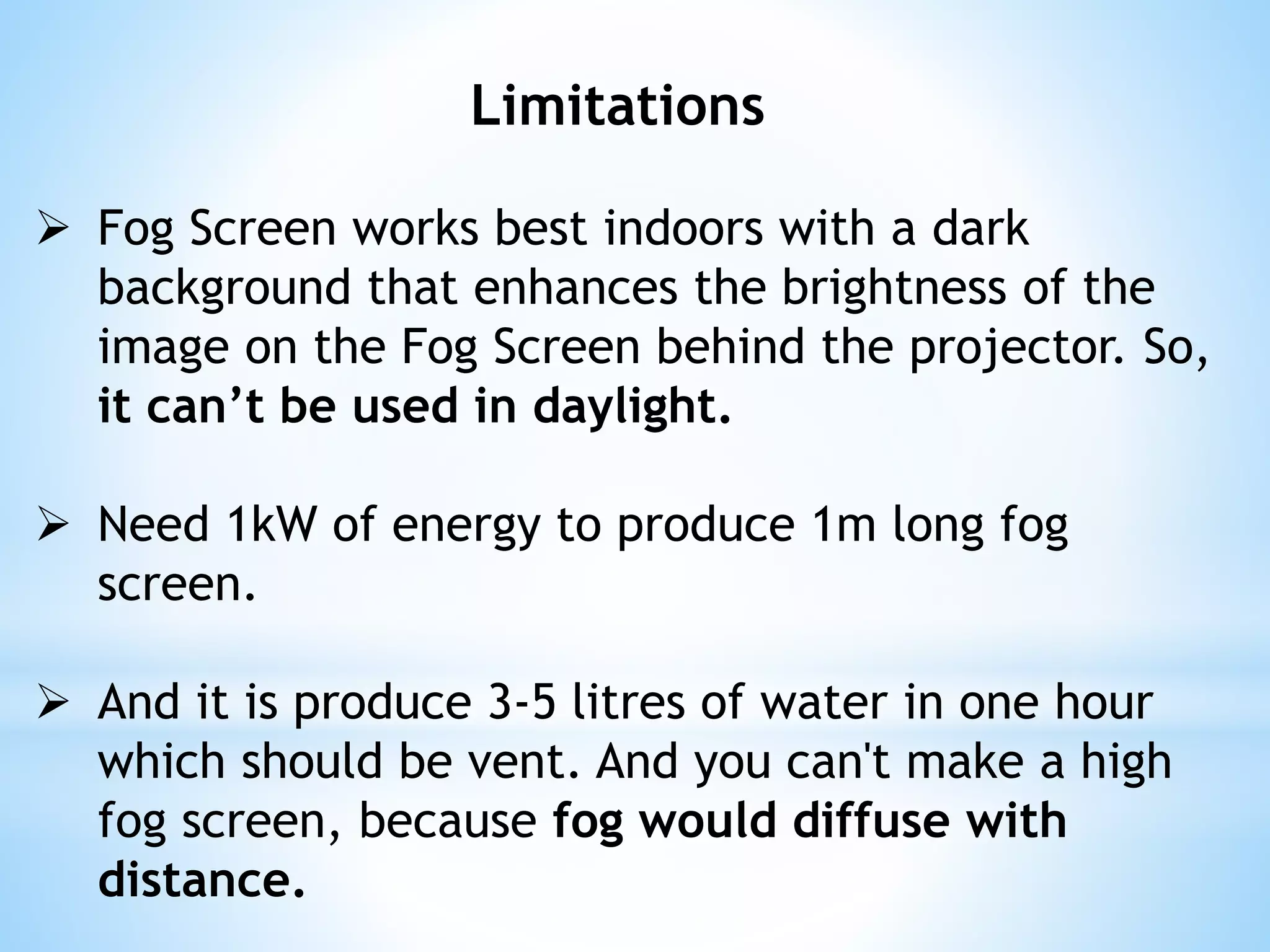 Fog Screen technology | PPTX
