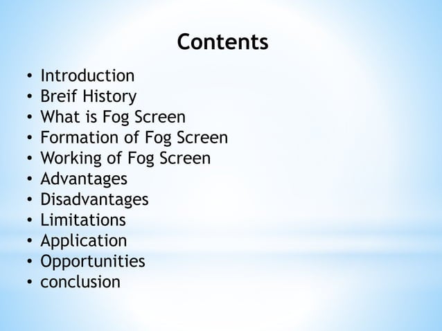 Fog Screen technology | PPTX | 3-D Graphics | Computer Software and ...
