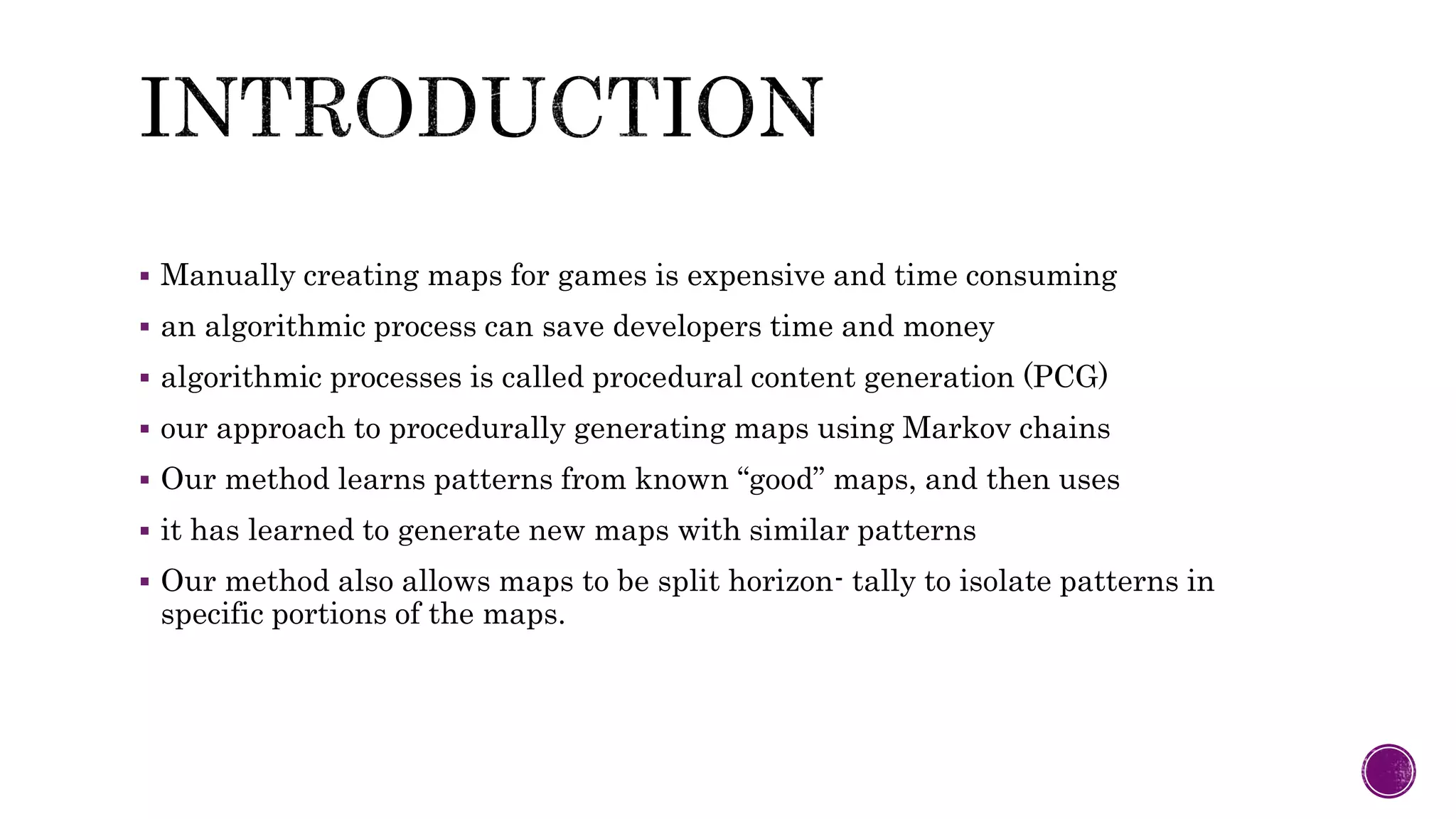 markov chain map generation | PPT