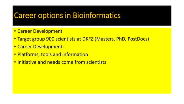 Career oppurtunities in the field of Bioinformatics | PPTX