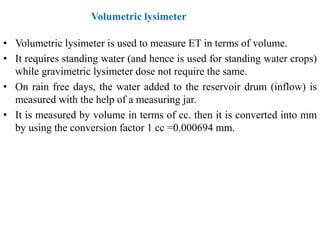 lysimeters | PPTX | Geology | Science