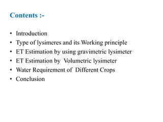 lysimeters | PPTX