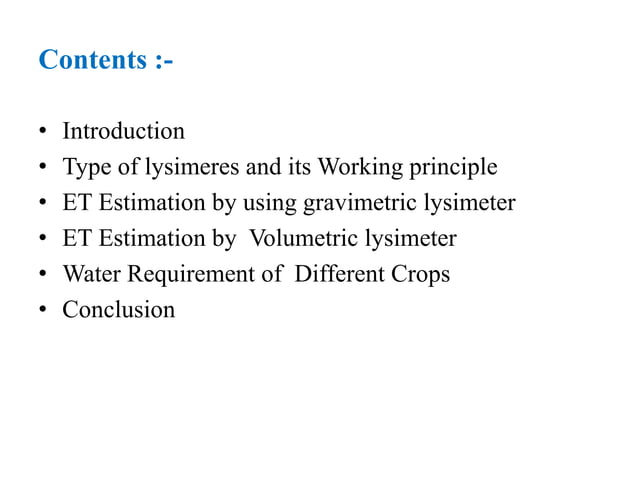 lysimeters | PPTX | Geology | Science