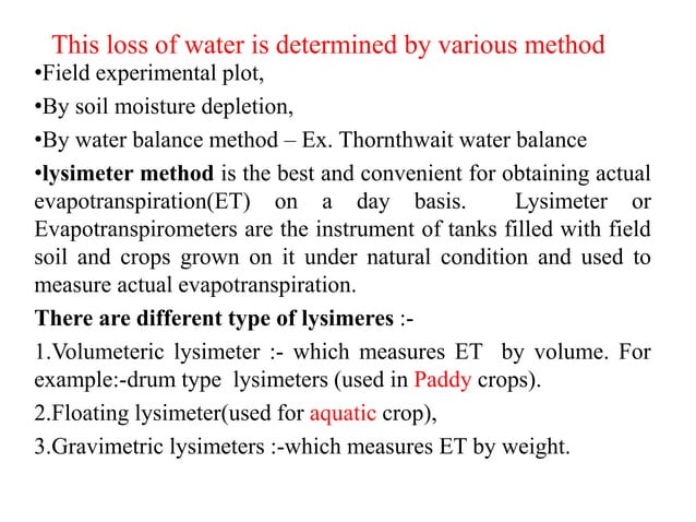 lysimeters | PPTX | Geology | Science