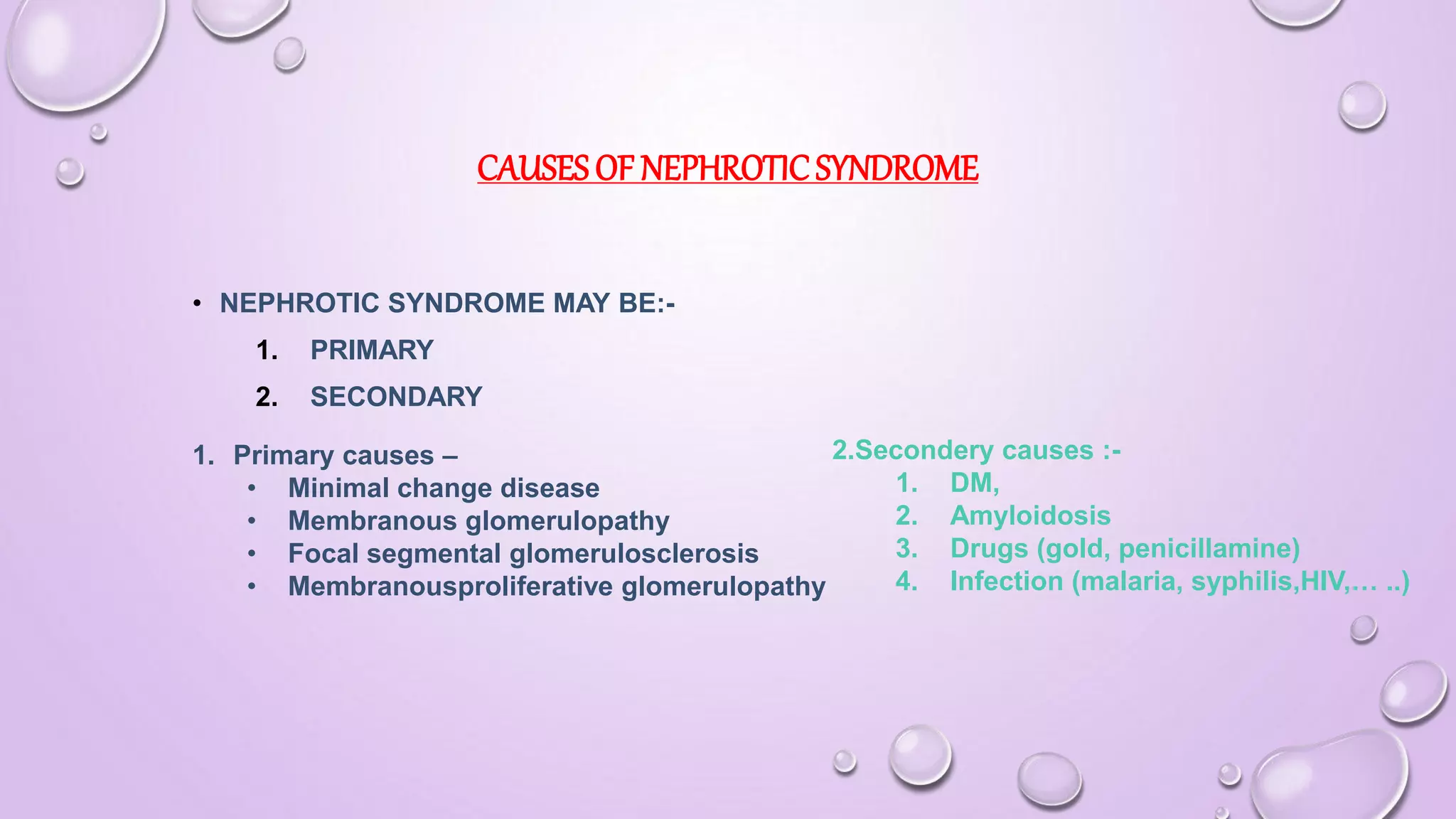 nephrotic and nephritic syndrome | PPTX