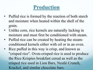 puffed and flaked rice | PPTX