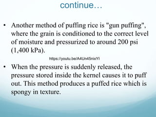 puffed and flaked rice | PPTX