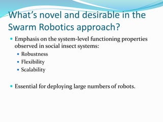 Swarm Robotics Motivation to Inspiration | PPTX