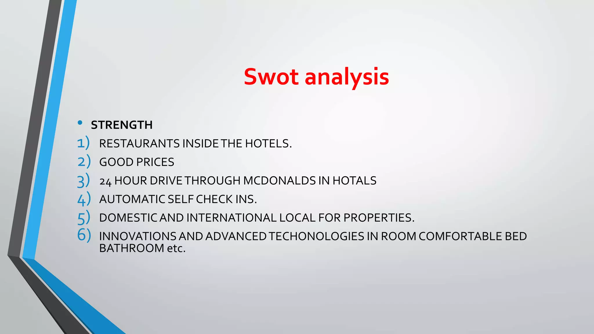 swot analysis of gold arc hotels | PPT