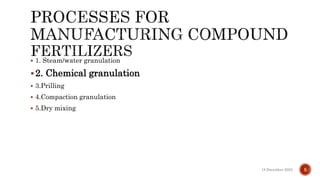 Manufacturing compound fertilizer byChemical Granulation.pptx