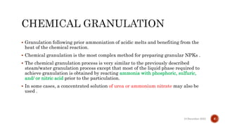 Manufacturing compound fertilizer byChemical Granulation.pptx