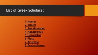 Contribution of Greek geographers/scholars | PDF