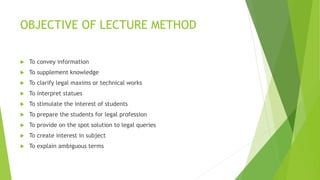 LECTURE METHOD OF TEACHING | PPTX