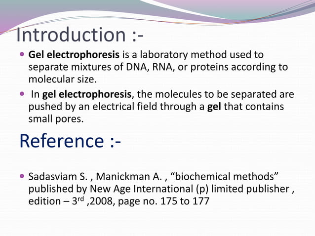 Protocol of DNA Gel Electrophoresis in agarose gel for experimental ...