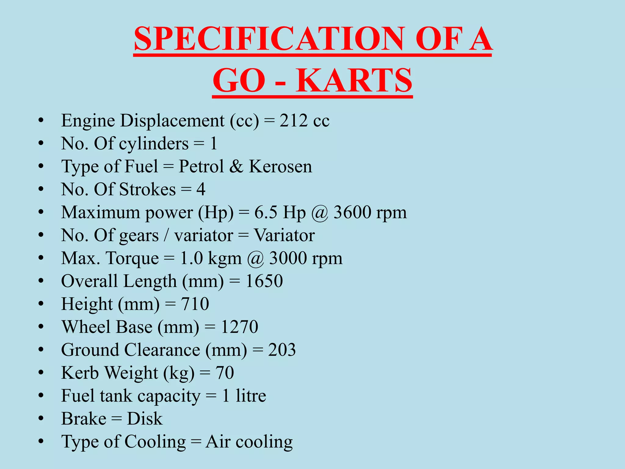 Go kart design project presentation | PPTX