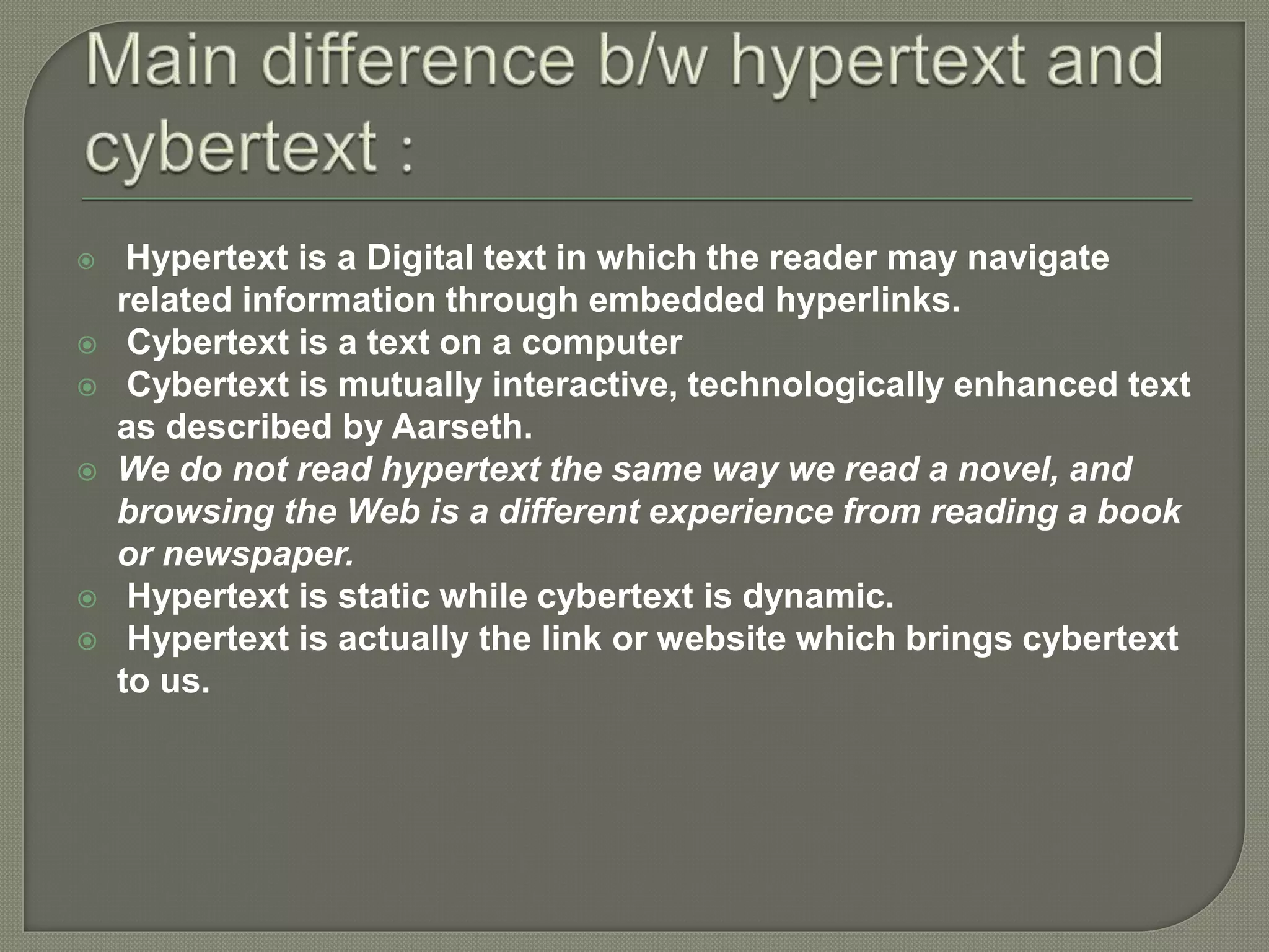 Cybertext | PPTX