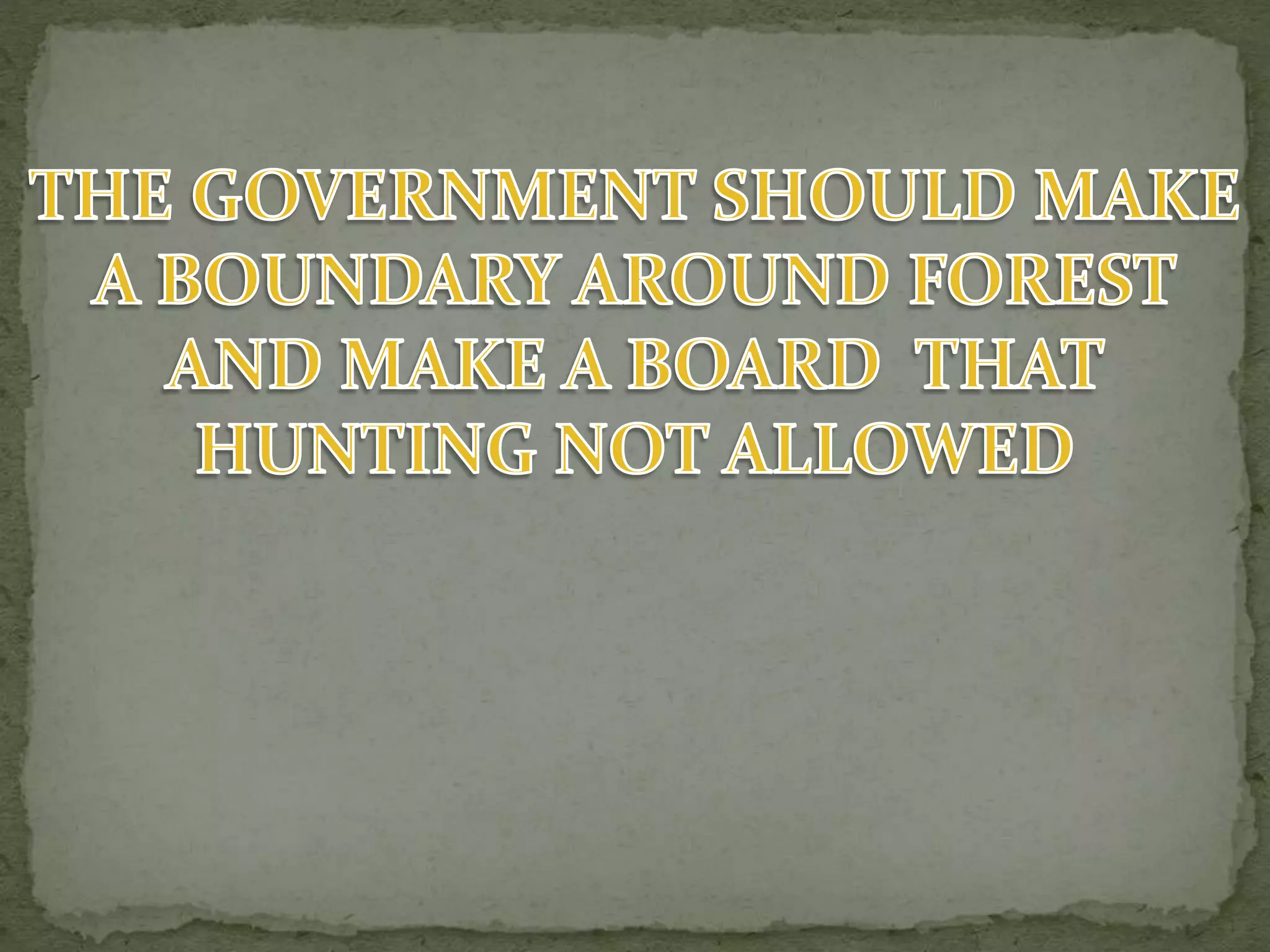 Stop hunting of animals Ppt | PPTX
