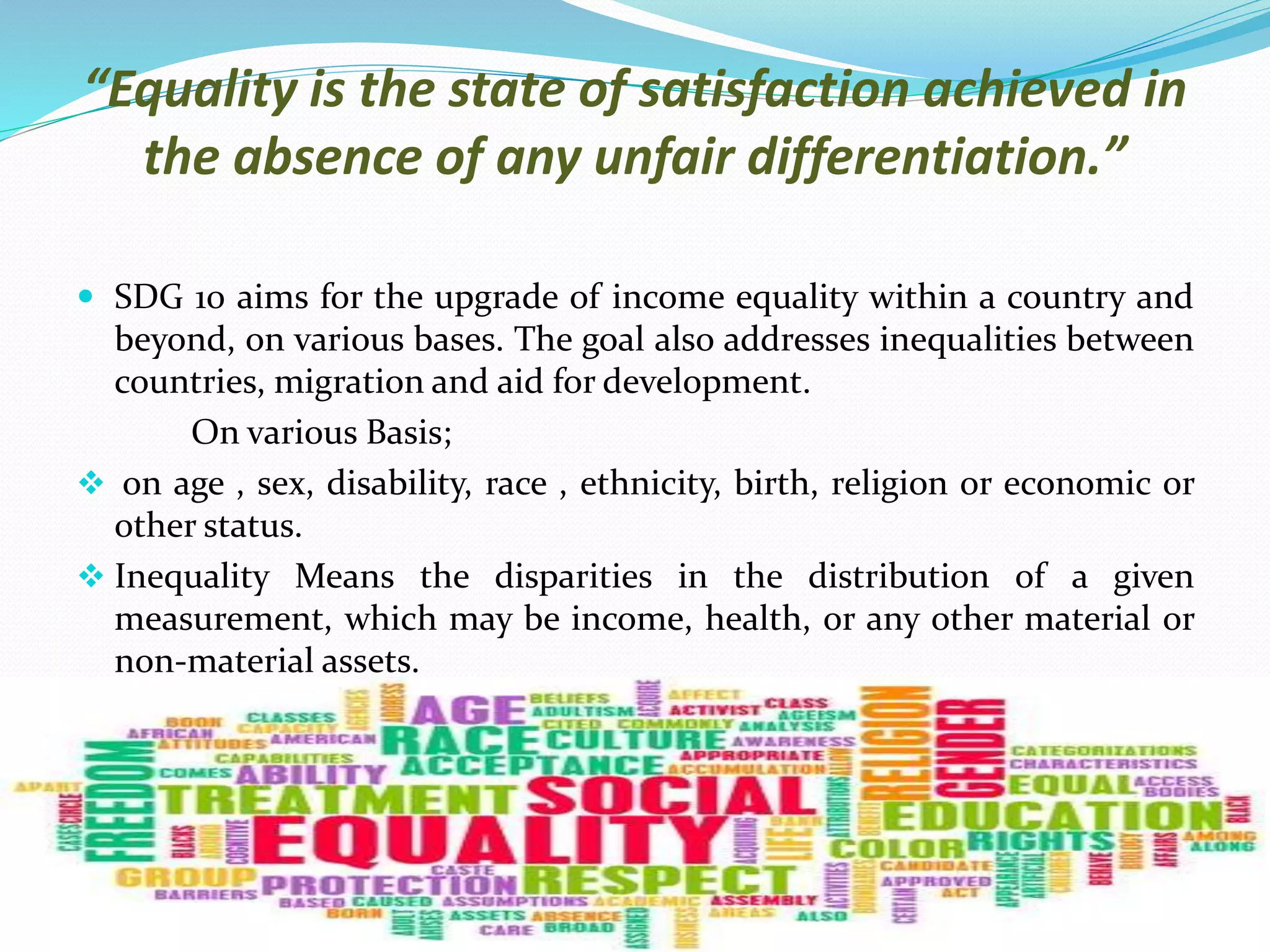 sustainable development goal 10 SDG 10 | PPTX