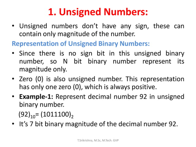 BInary Number Representation | PDF