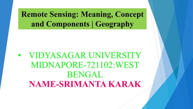 Remote Sensing: Meaning, Concept and Components | Geography | PPTX ...