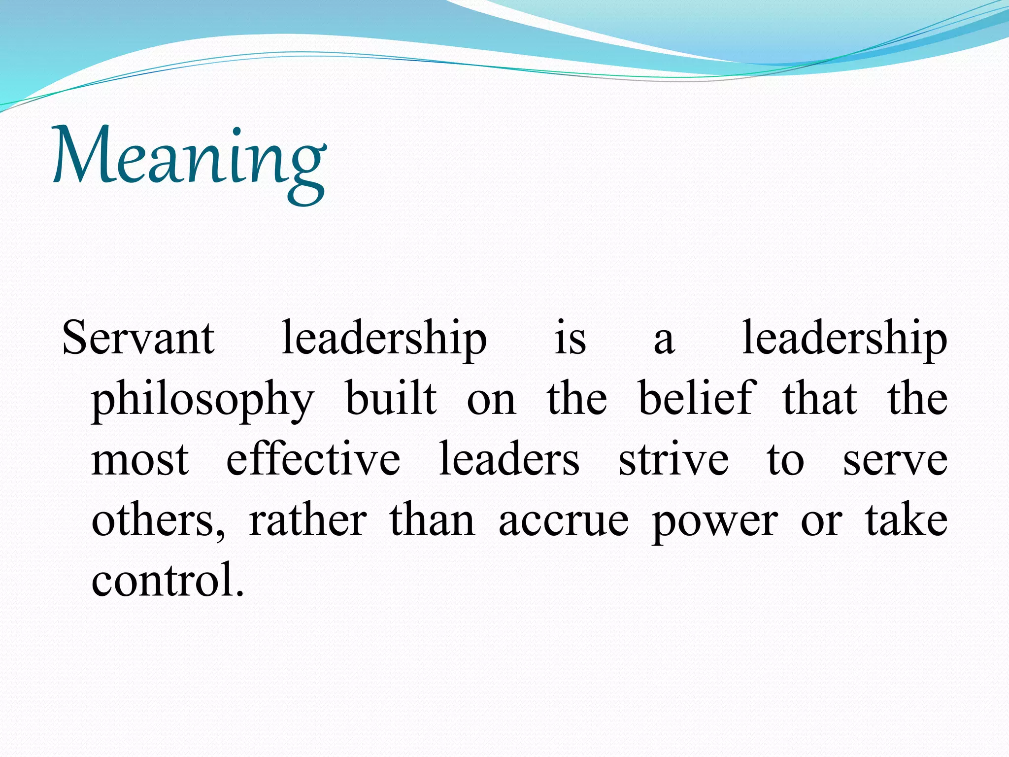 Servant Leadership | PPTX