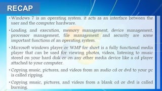 Windows 7 Operating System | PPT