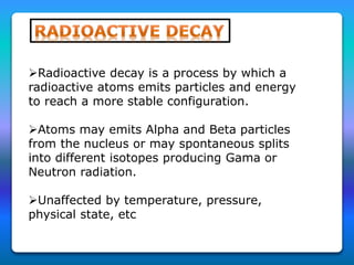 HISTORY OF RADIOACTIVTY AND ITS DECAY | PPTX | Chemistry | Science